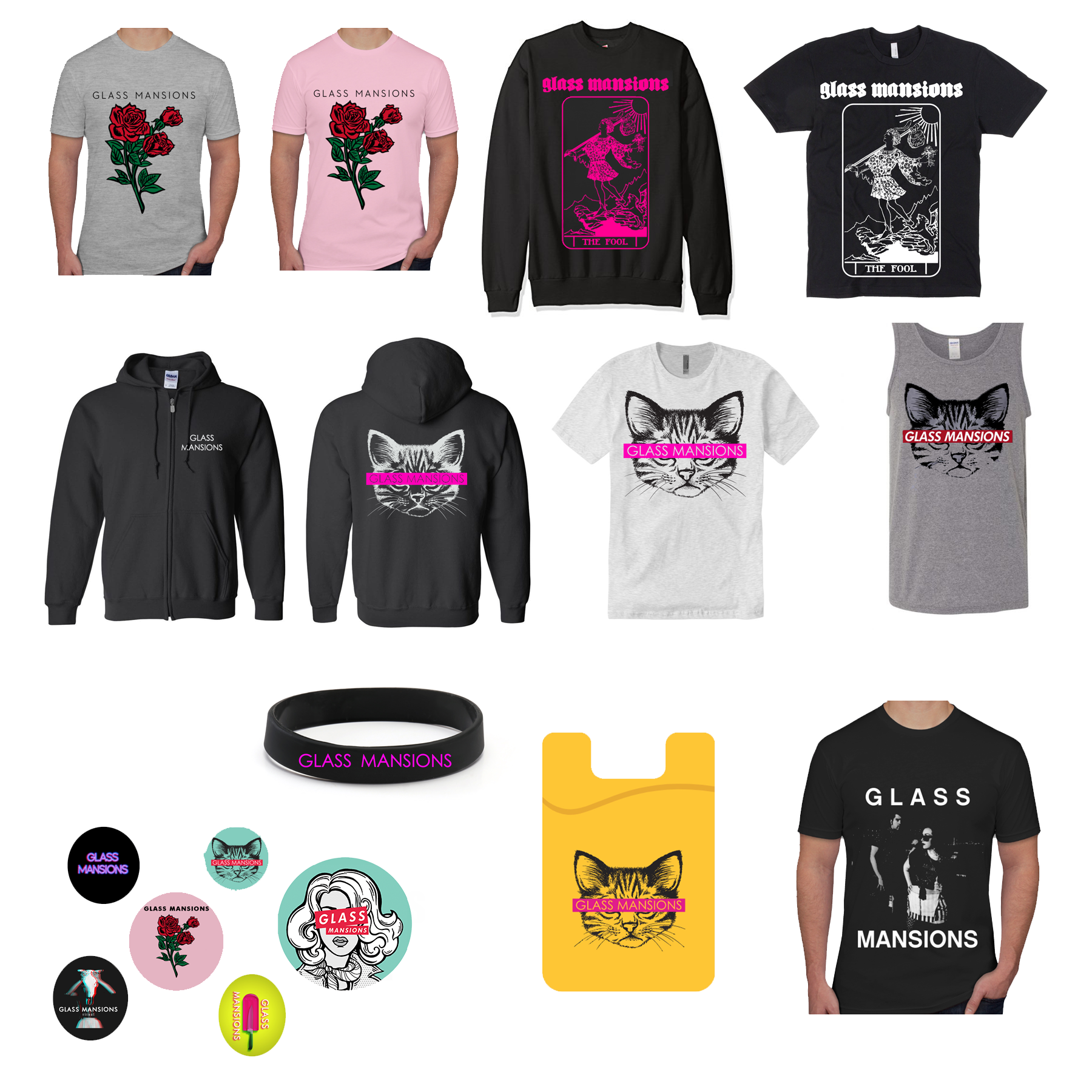 MERCH – Glass Mansions